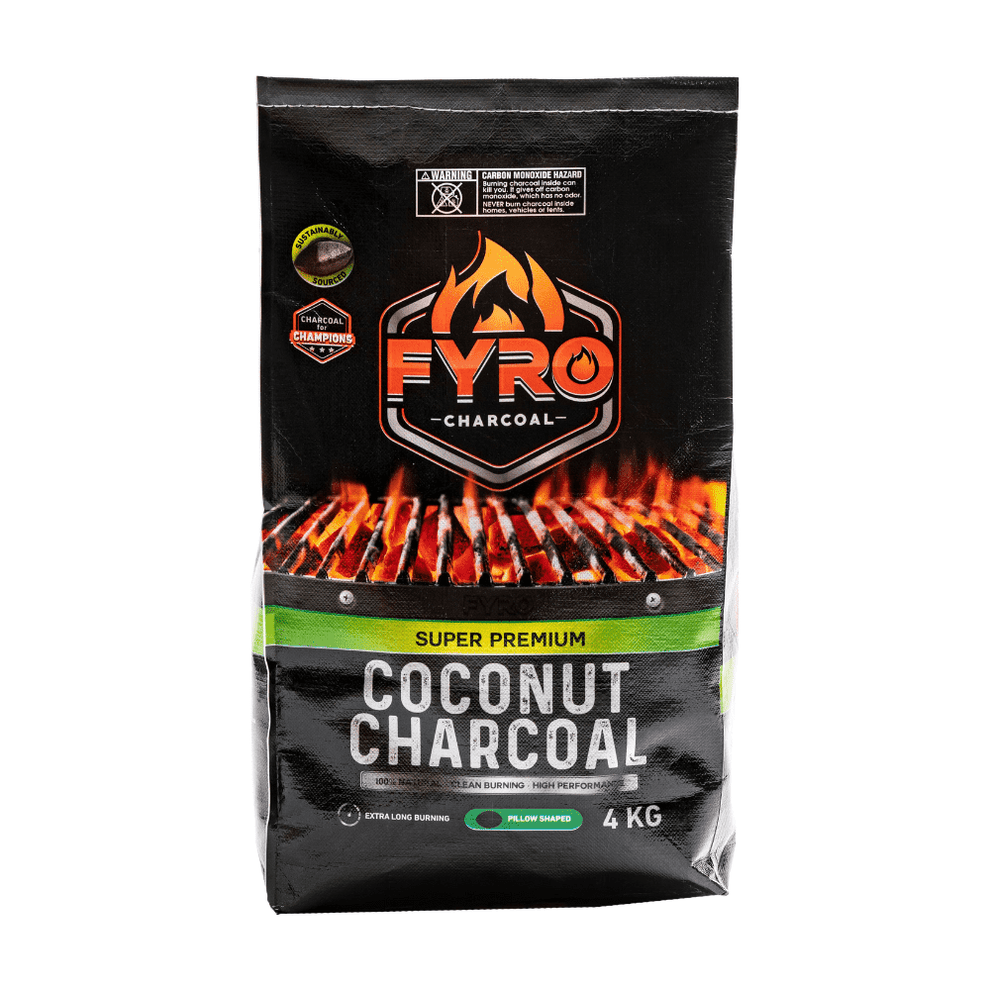 FYRO Premium Coconut Charcoal (4kg / 10kg) – BBQGrill SG – BBQgrill.SG